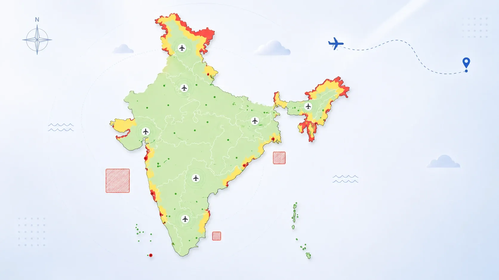 Drone Airspace Zones in India: Green, Yellow & Red Zone Map (2026)